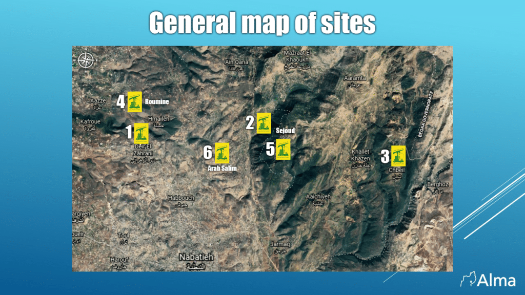 Six Hezbollah Military Sites in Southern Lebanon - Alma Research and ...