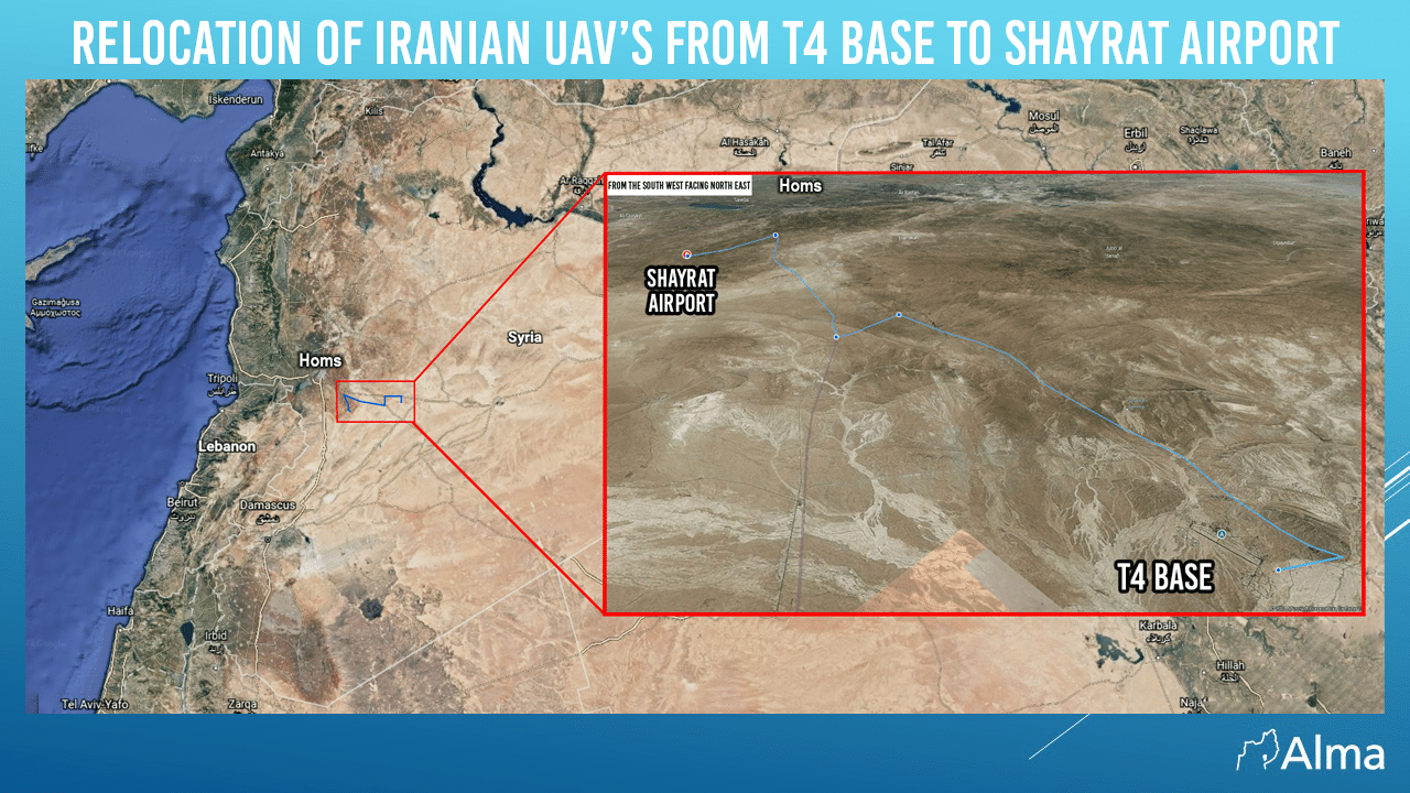 Homs Region: Redeployment of Iranian UAV's from T4 to Shayrat: - Alma ...